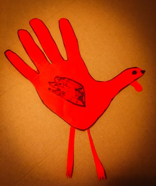 Thanksgiving Hand Print Turkey – Get Up. Get Out. Get Lost.