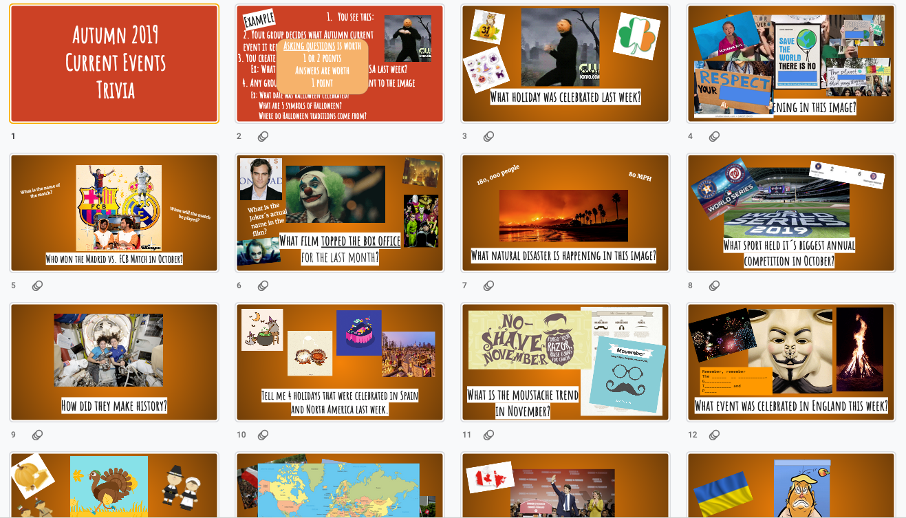 ESL Games: Current Events Trivia – Get Up. Get Out. Get Lost.